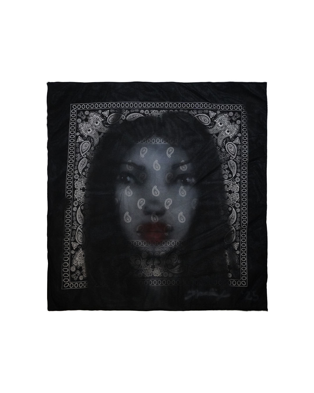 HAND PAINTED BANDANA #9 – T-REX GLOBAL